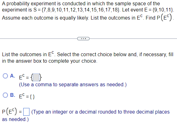 Solved A probability experiment is conducted in which the | Chegg.com