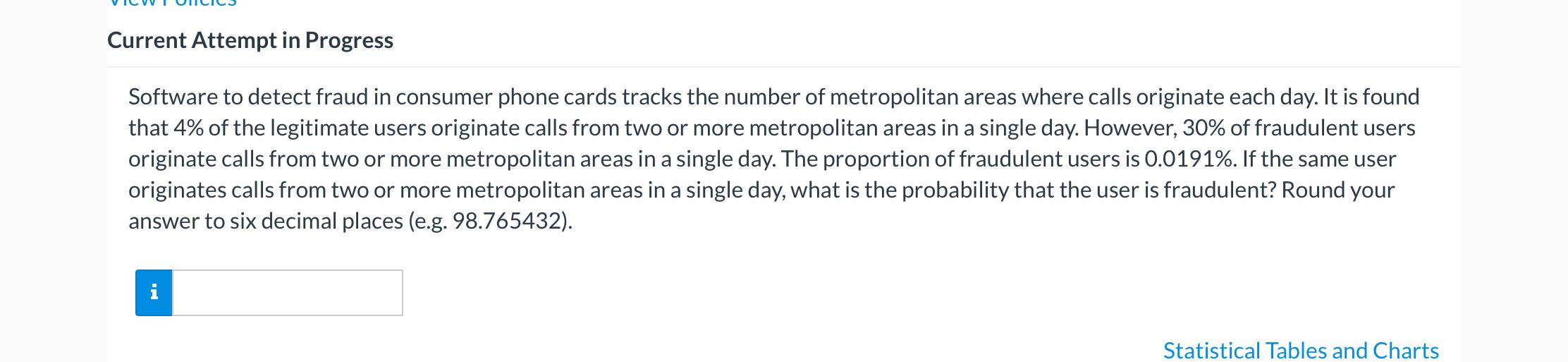 Solved Software to detect fraud in consumer phone cards | Chegg.com