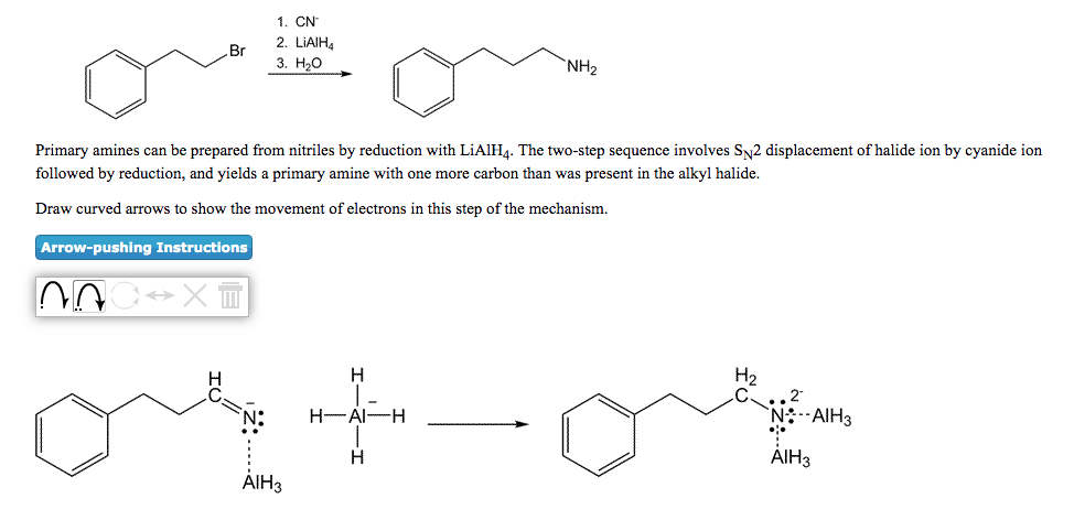 Solved 1. CN 2. LiAIH4 3. H2O NH2 Primary amines can be | Chegg.com