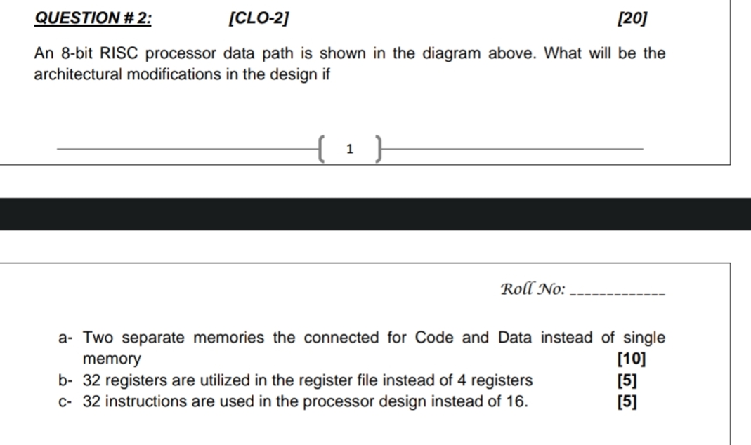 Solved An 8-bit RISC processor data path is shown in the | Chegg.com