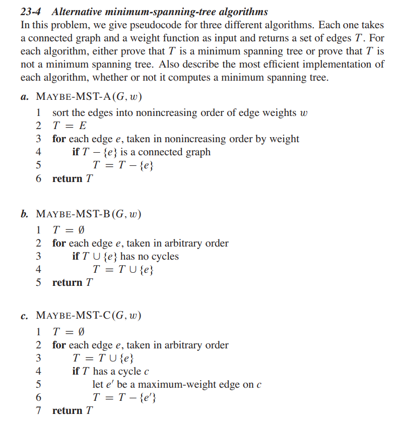 Solved See The Pseudo Code For A Spanning Tree Given In 6744
