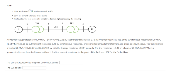 Solved which one do we use subtransient reactance 0.08 or | Chegg.com