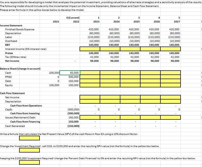 results Excel Data Table functionality permits users | Chegg.com
