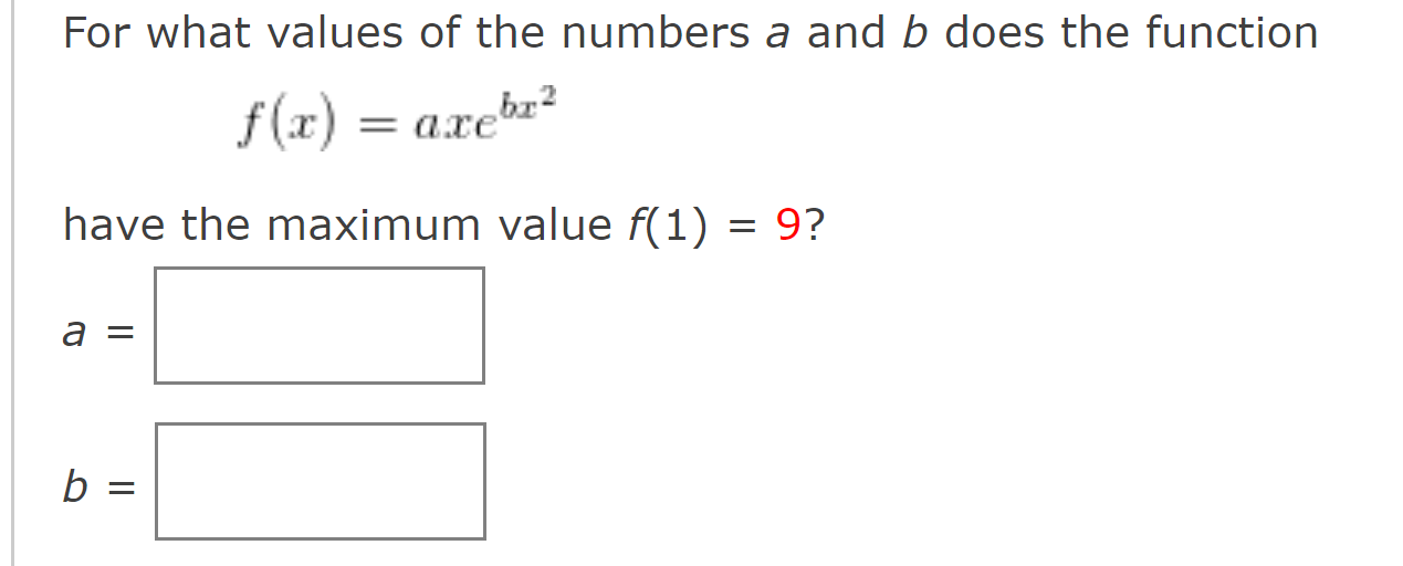 Solved For what values of the numbers a and b does the | Chegg.com