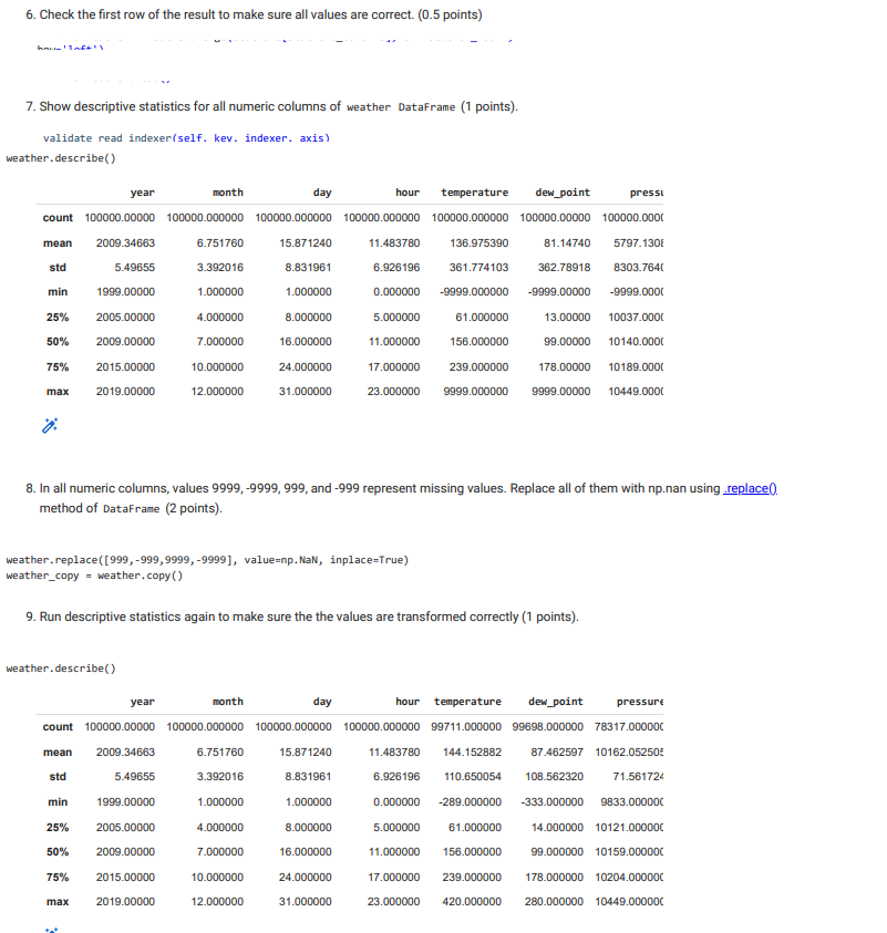 In this exam you will work with the weather dataset. | Chegg.com