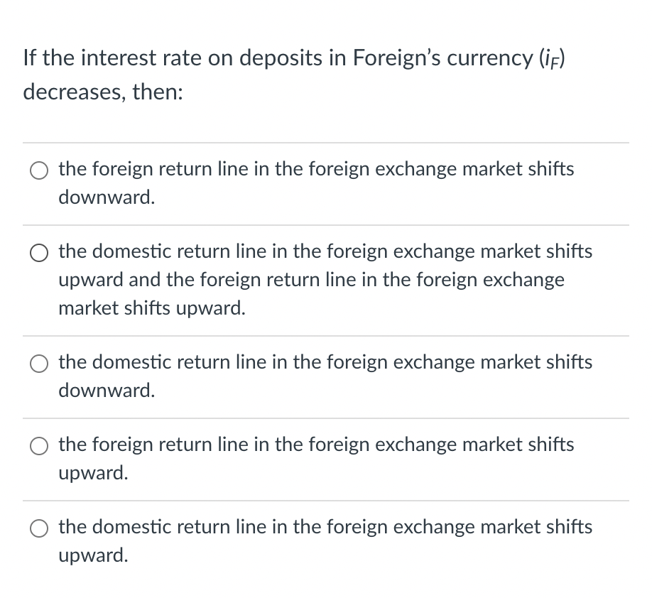 Solved If the interest rate on deposits in Foreign's | Chegg.com