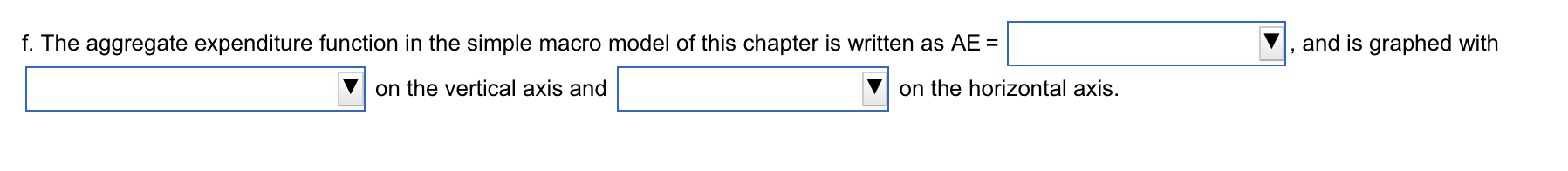 Solved f. ﻿The aggregate expenditure function in the simple | Chegg.com