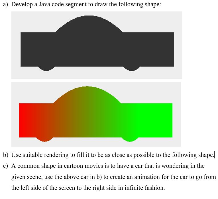 How To Draw A Car In Java
