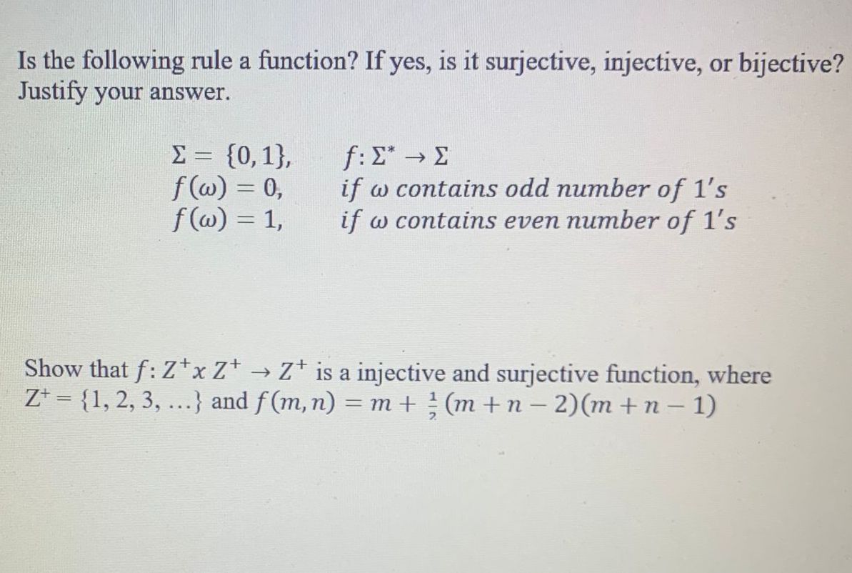 Solved Is the following rule a function? If yes, is it | Chegg.com