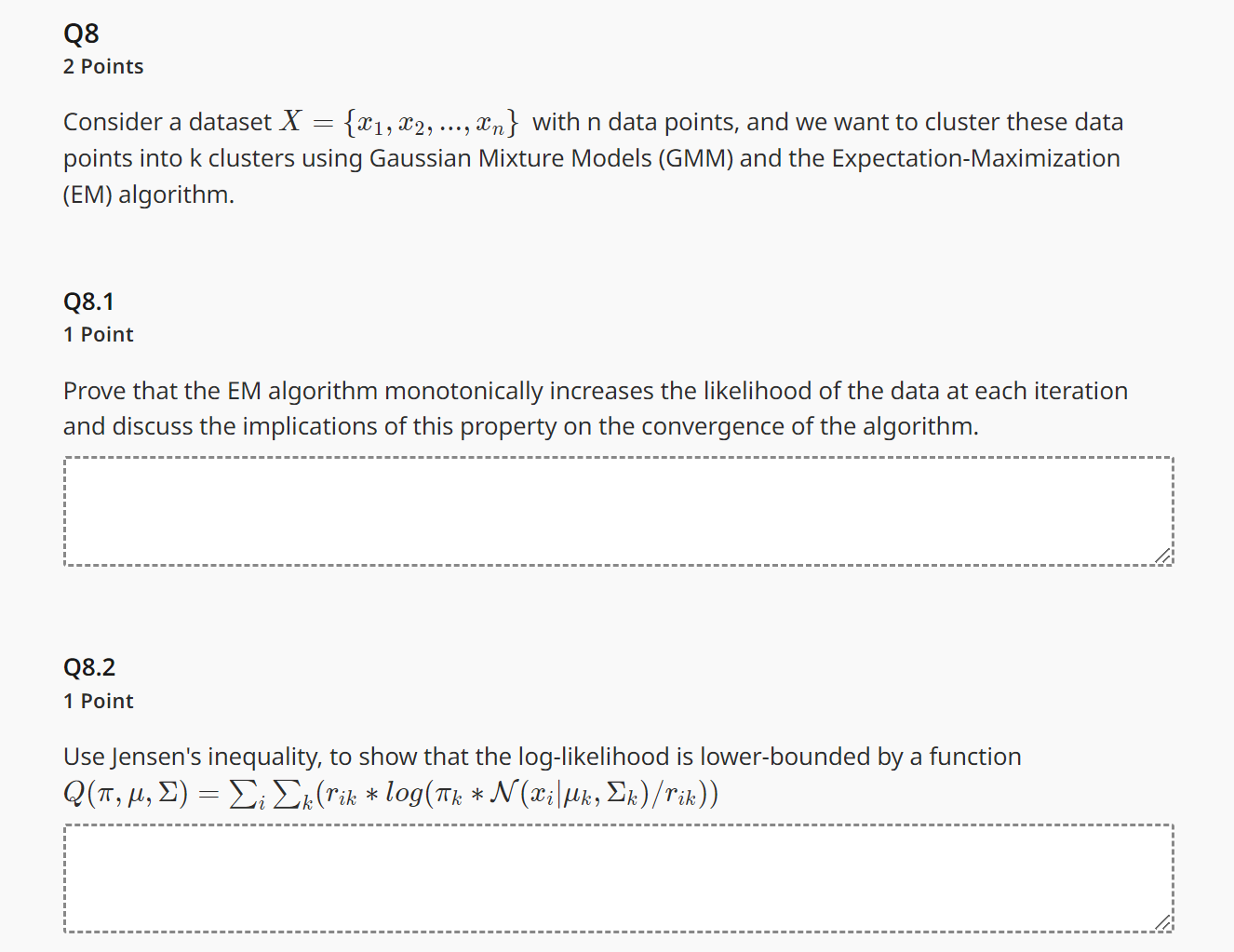 Solved 2 Points Consider a dataset X={x1,x2,…,xn} with n | Chegg.com