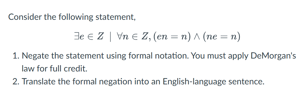 Consider the following | Chegg.com