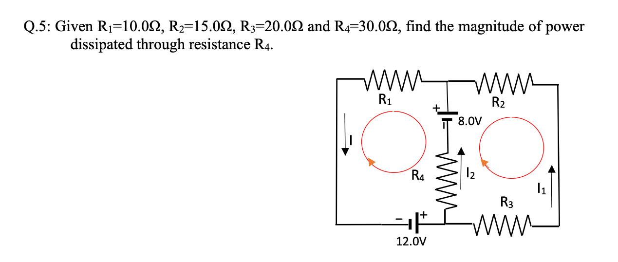 Solved Q 5 Given R1 10 0Ω R2 15 0Ω R3 20 0Ω And R4 30 0Ω