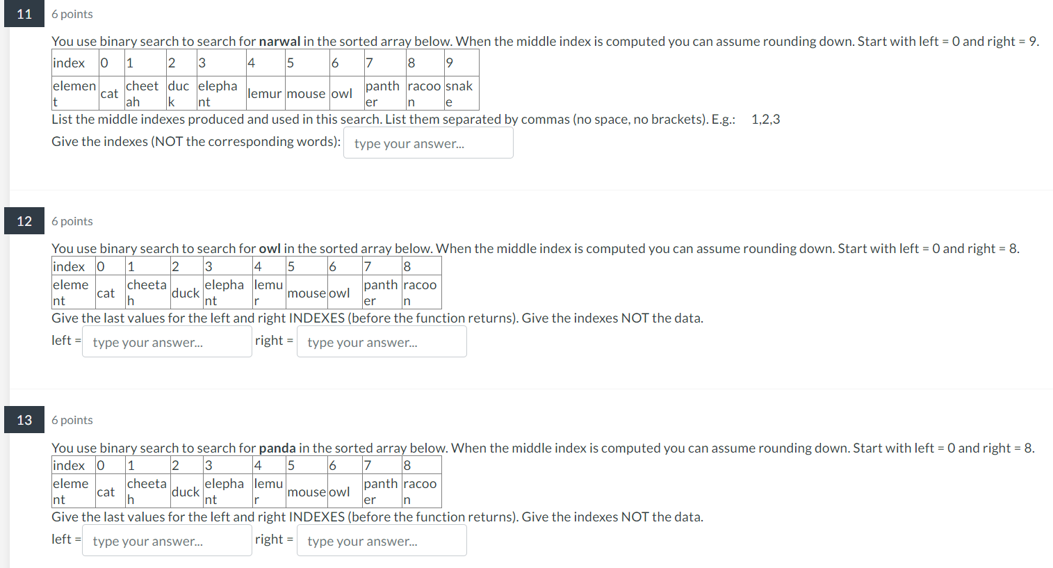 Solved List the middle indexes produced and used in this | Chegg.com
