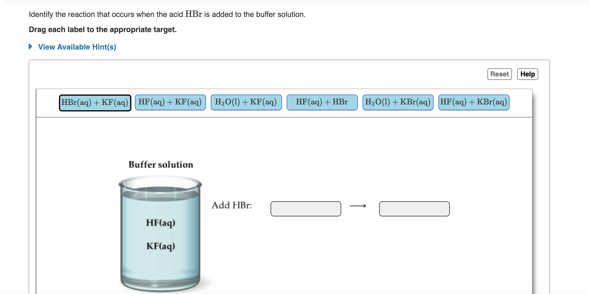 Solved Identify the reaction that occurs when the acid HBr | Chegg.com
