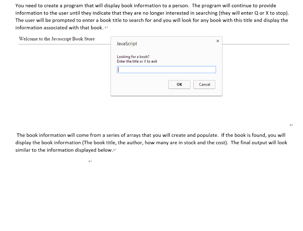 Solved only use javascript，And as simple as possible. We | Chegg.com
