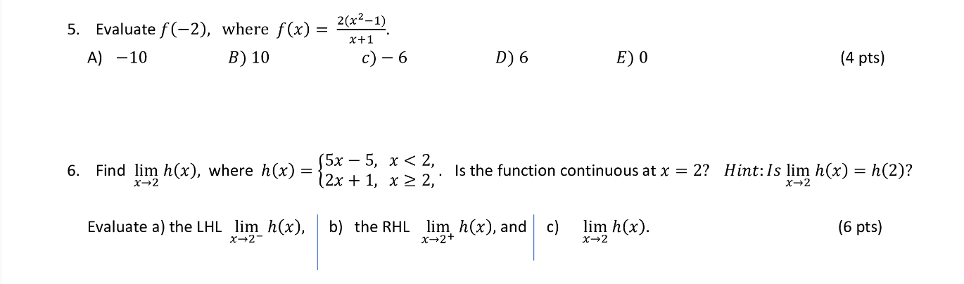 Solved Evaluate f(-2), ﻿where | Chegg.com