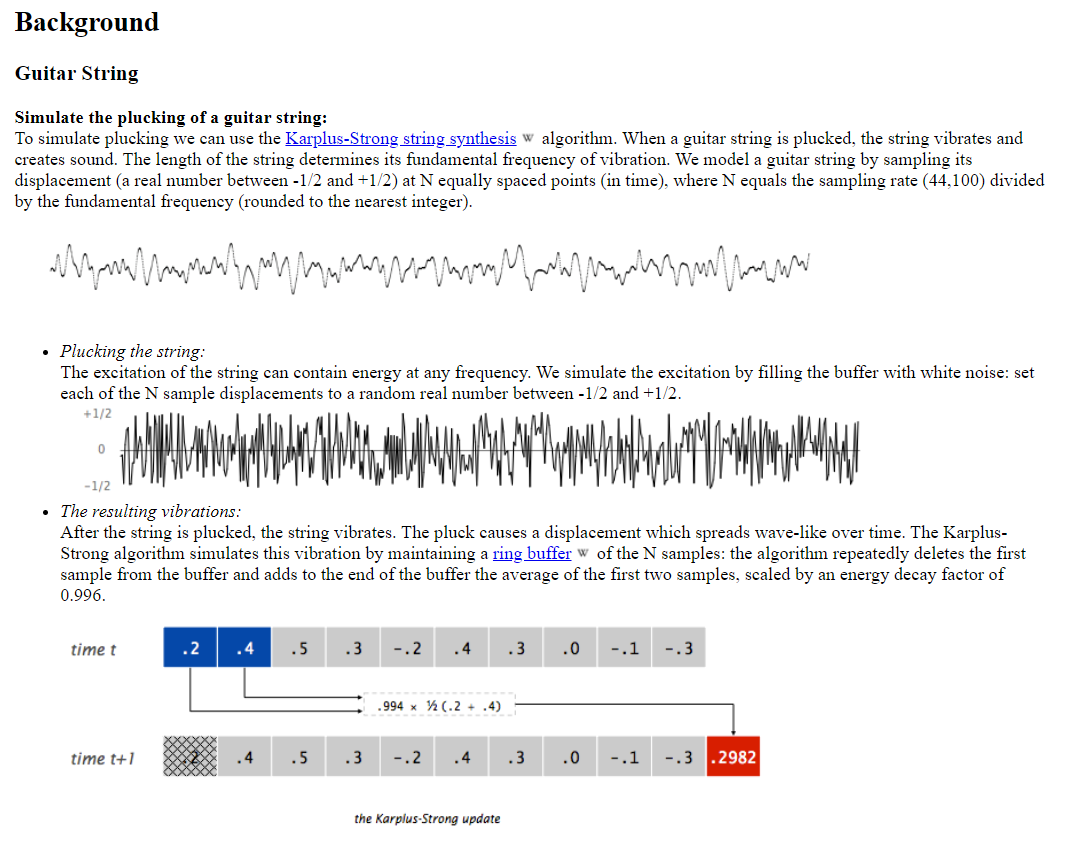 Solved Background Guitar String Simulate the plucking of a | Chegg.com