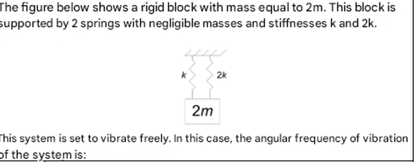 Solved The figure below shows a rigid block with mass equal | Chegg.com