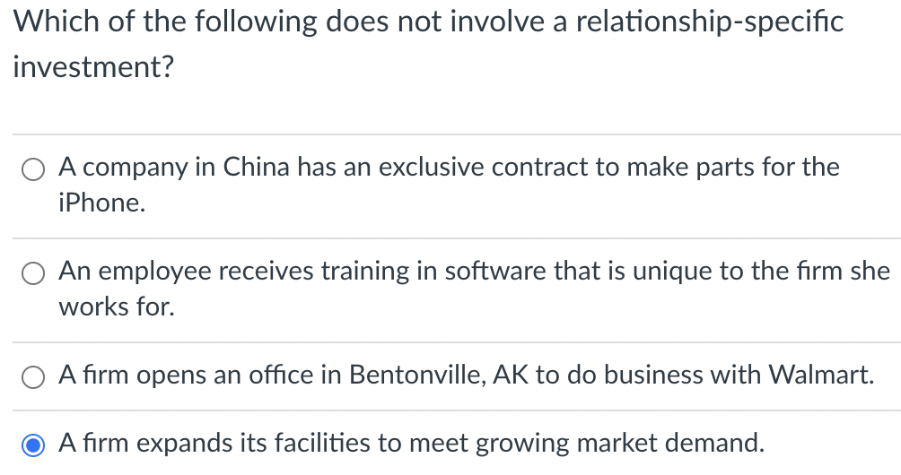 Solved Which of the following does not involve a | Chegg.com