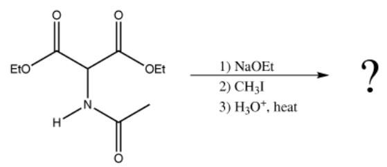Solved 2) CH3I 1) NaOEt ? 3) H3O+, heat | Chegg.com