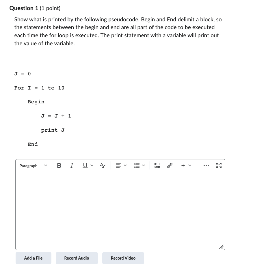 Solved Show what is printed by the following pseudocode. | Chegg.com