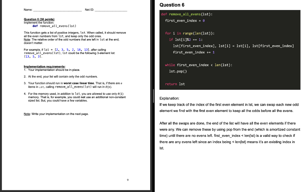 Solved The left is the question and the right is the answer | Chegg.com
