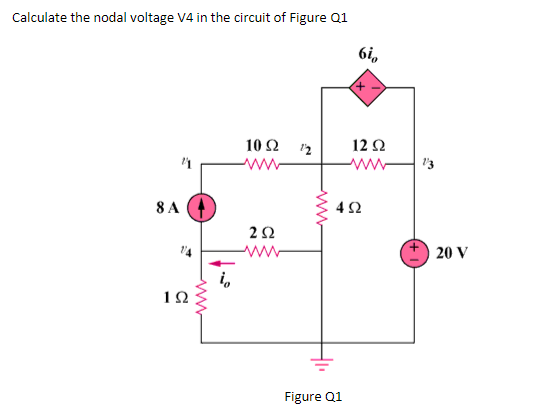 Solved Calculate the nodal voltage V4 in the circuit of | Chegg.com