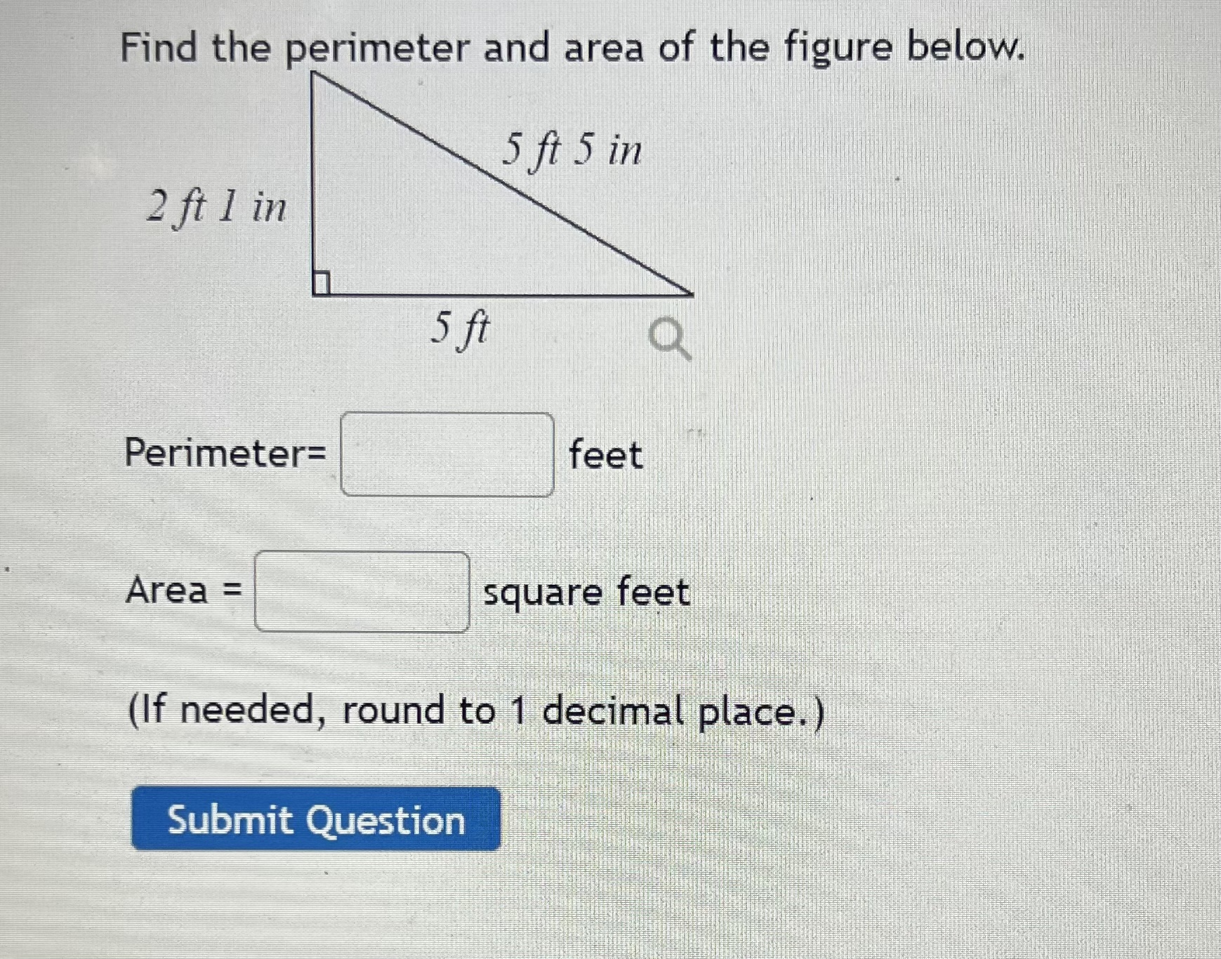 Solved Find the perimeter and area of the figure | Chegg.com