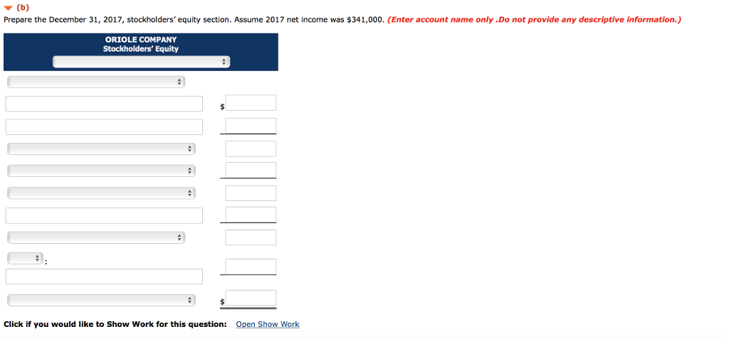 Solved Exercise 15-18 (Part Level Submission) Oriole Company | Chegg.com