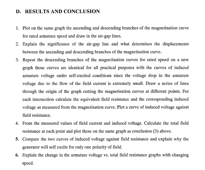 Solved D. RESULTS AND CONCLUSION 1. Plot on the same graph | Chegg.com