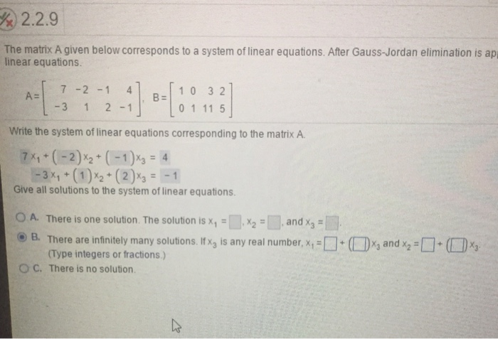 Solved 2.2.9 The matrix A given below corresponds to a | Chegg.com