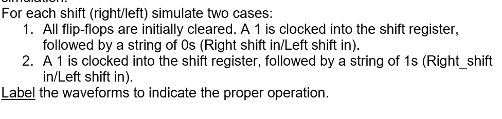 Solved BIDIRECTIONAL SHIFT REGISTER DESIGN. Please can you | Chegg.com