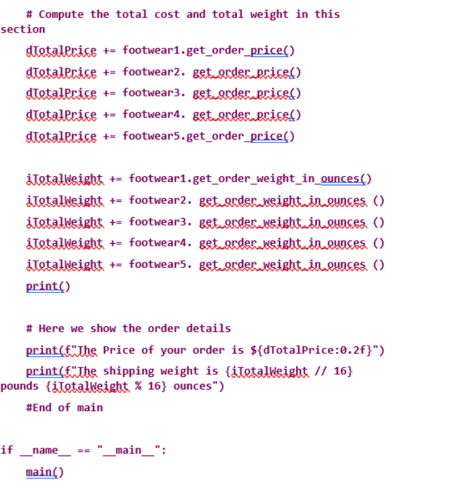 Solved Classes and Object - Footwear as Object In this | Chegg.com