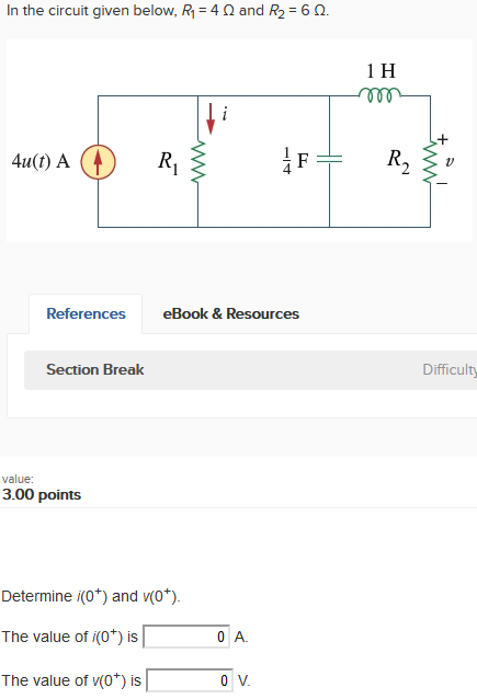 Solved In the circuit given below, Ry = 40 and R2 = 60 1H | Chegg.com