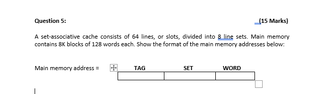 Solved A set-associative cache consists of 64 lines, or | Chegg.com