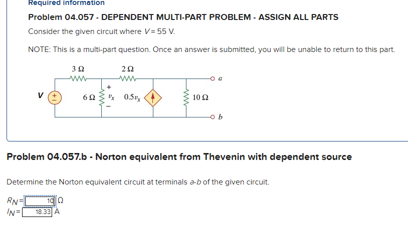 Solved Required information Problem 04.057- DEPENDENT | Chegg.com