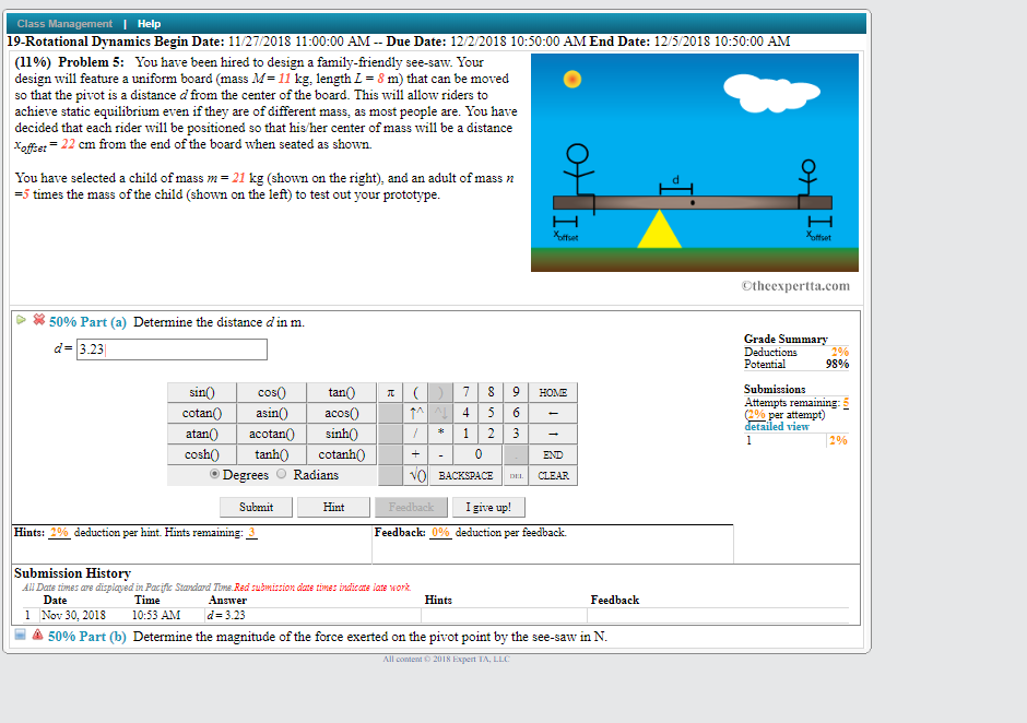 Solved Class Management | Help 19-Rotational Dynamics Begin | Chegg.com