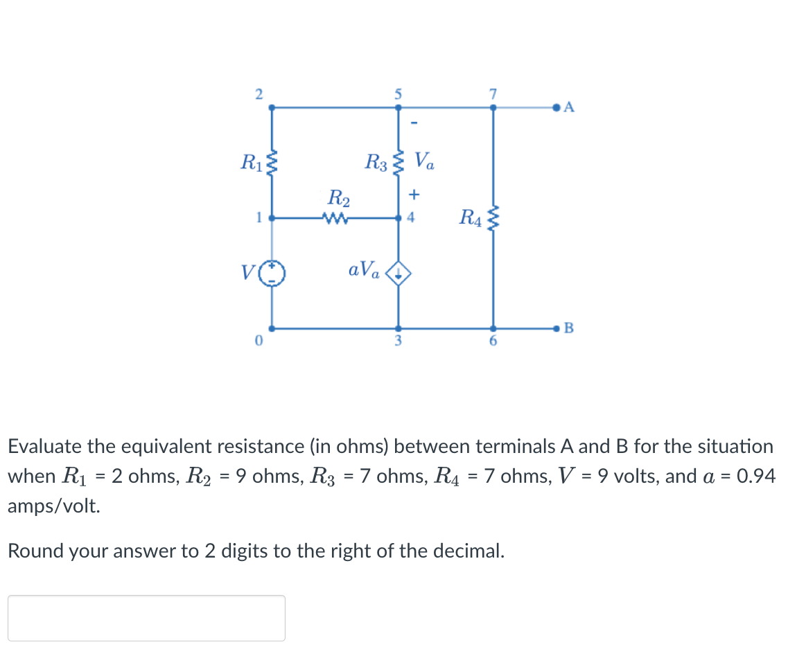 Solved Evaluate the equivalent resistance (in ohms) between | Chegg.com