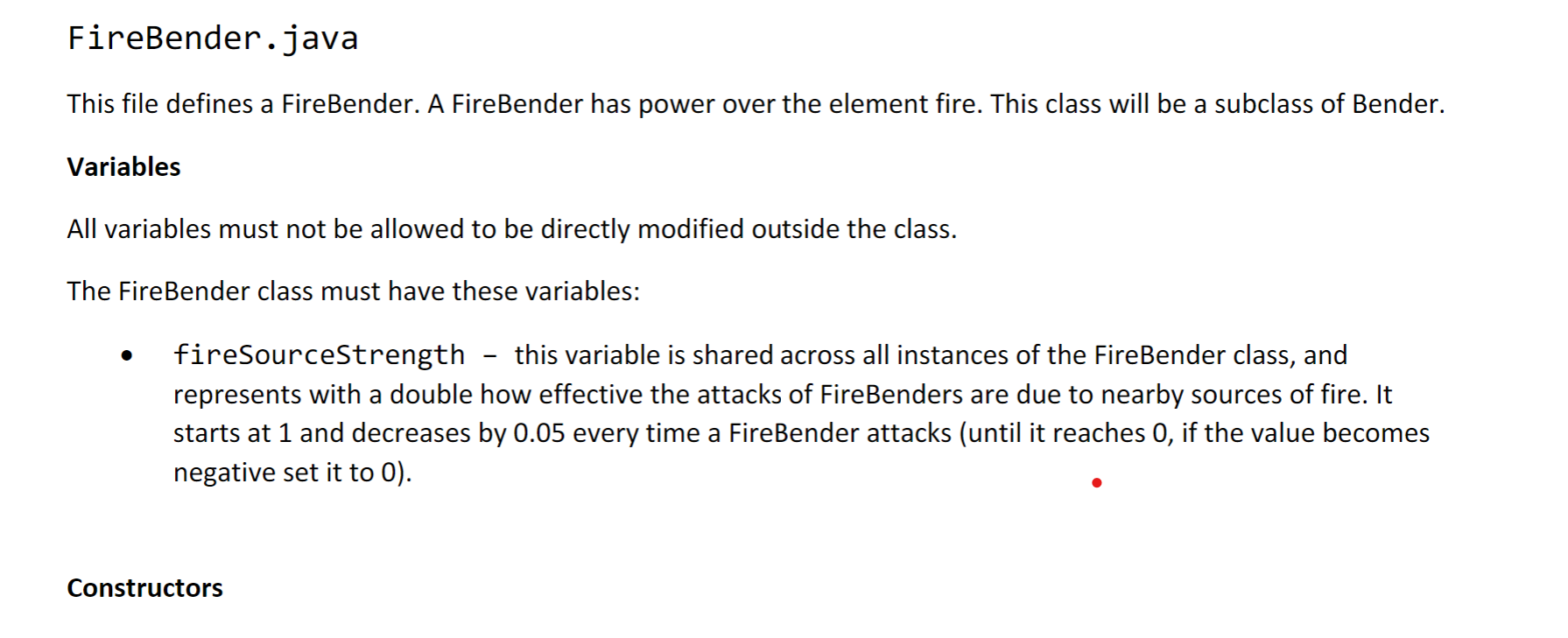 Solved Solution Description Create files Bender.java, | Chegg.com