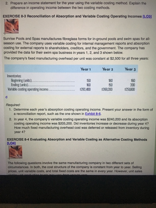 Solved 2. Prepare an income statement for the year using the | Chegg.com