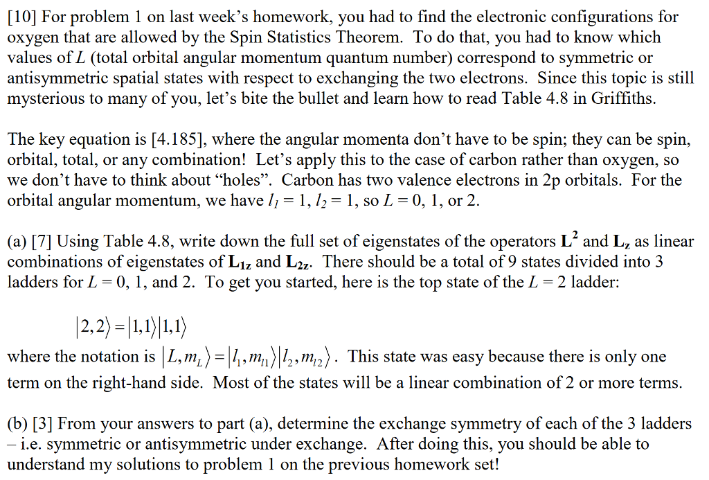 Problem on Spin Statistics Theorem and writing down | Chegg.com
