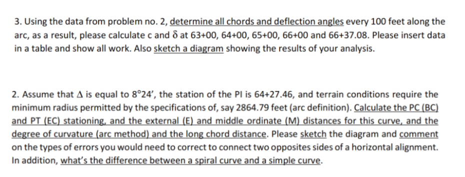 Solved 3. Using the data from problem no. 2, determine all | Chegg.com