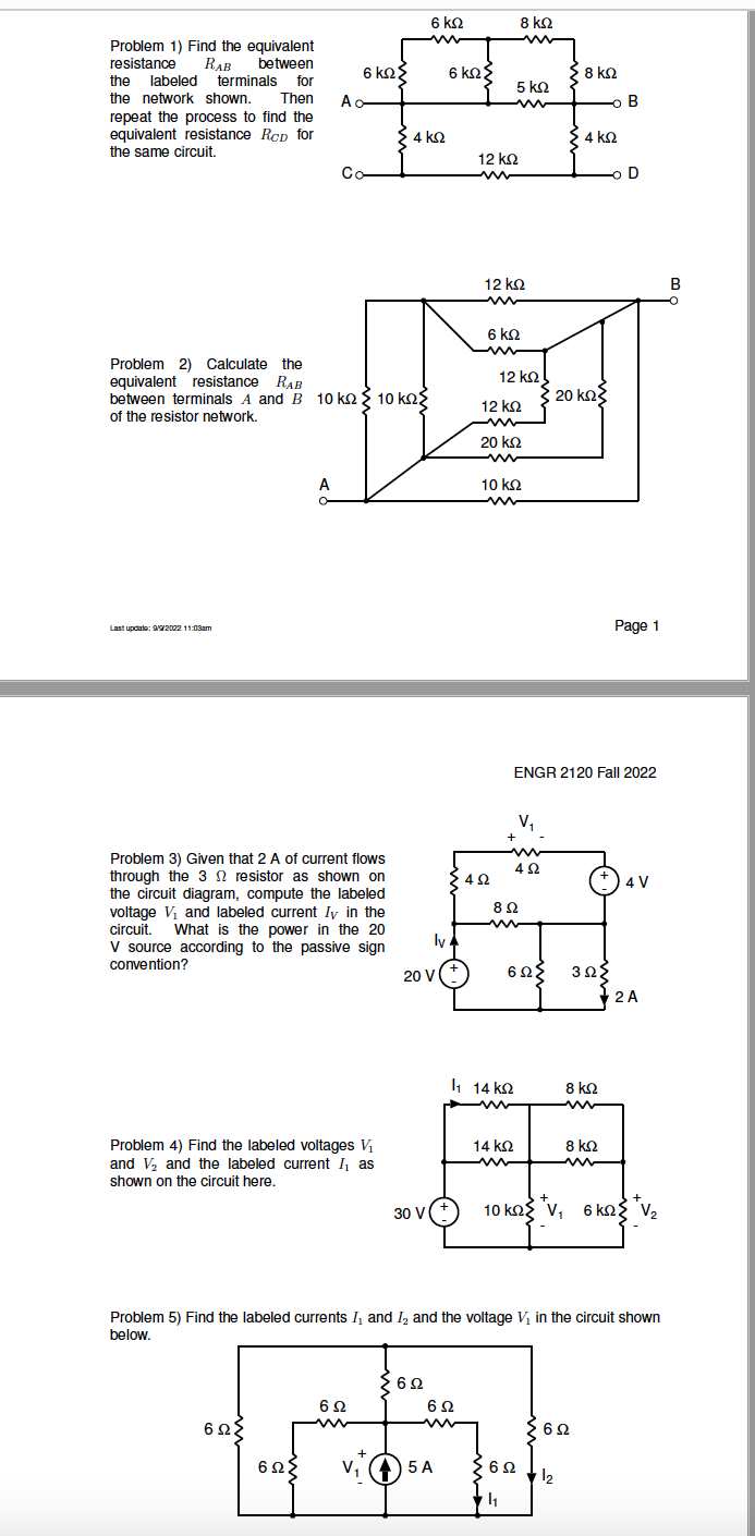 Solved Problem 1) Find the equivalent resistance RAB between | Chegg.com