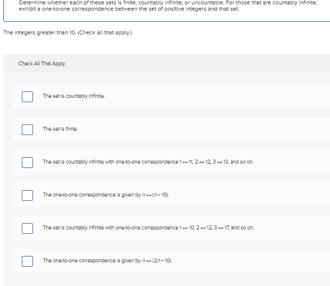 Solved Determine whether each of these sets is finite, | Chegg.com Solved Determine whether each of these sets is finite, | Chegg.com