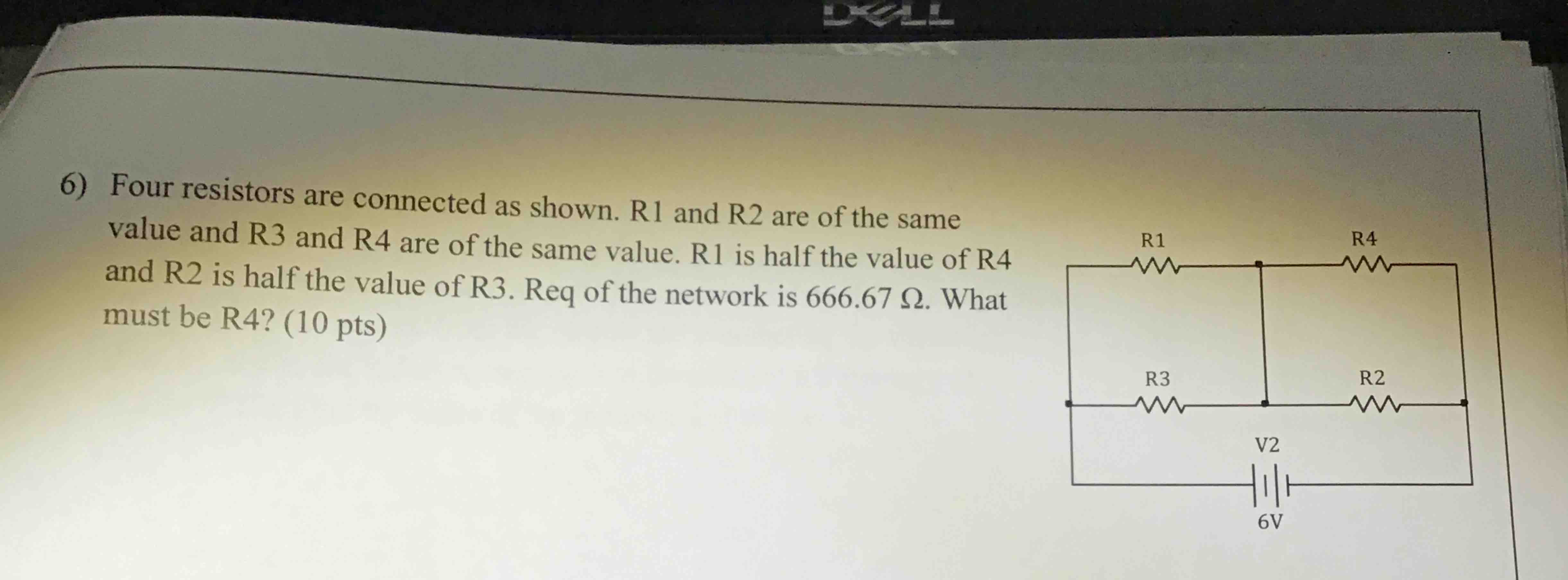 Solved Four resistors are connected as shown. R1 ﻿and R2 | Chegg.com