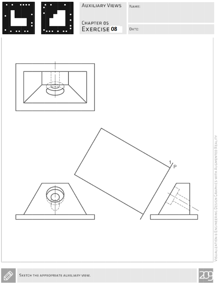 Solved AUXILIARY VIEWS NAME: CHAPTER 05 EXERCISE 08 DATE: 20 | Chegg.com