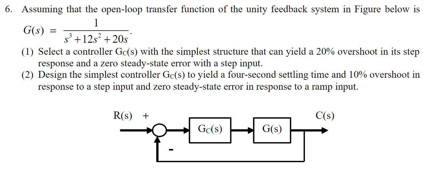 Solved Assuming that the open-loop transfer function of the | Chegg.com