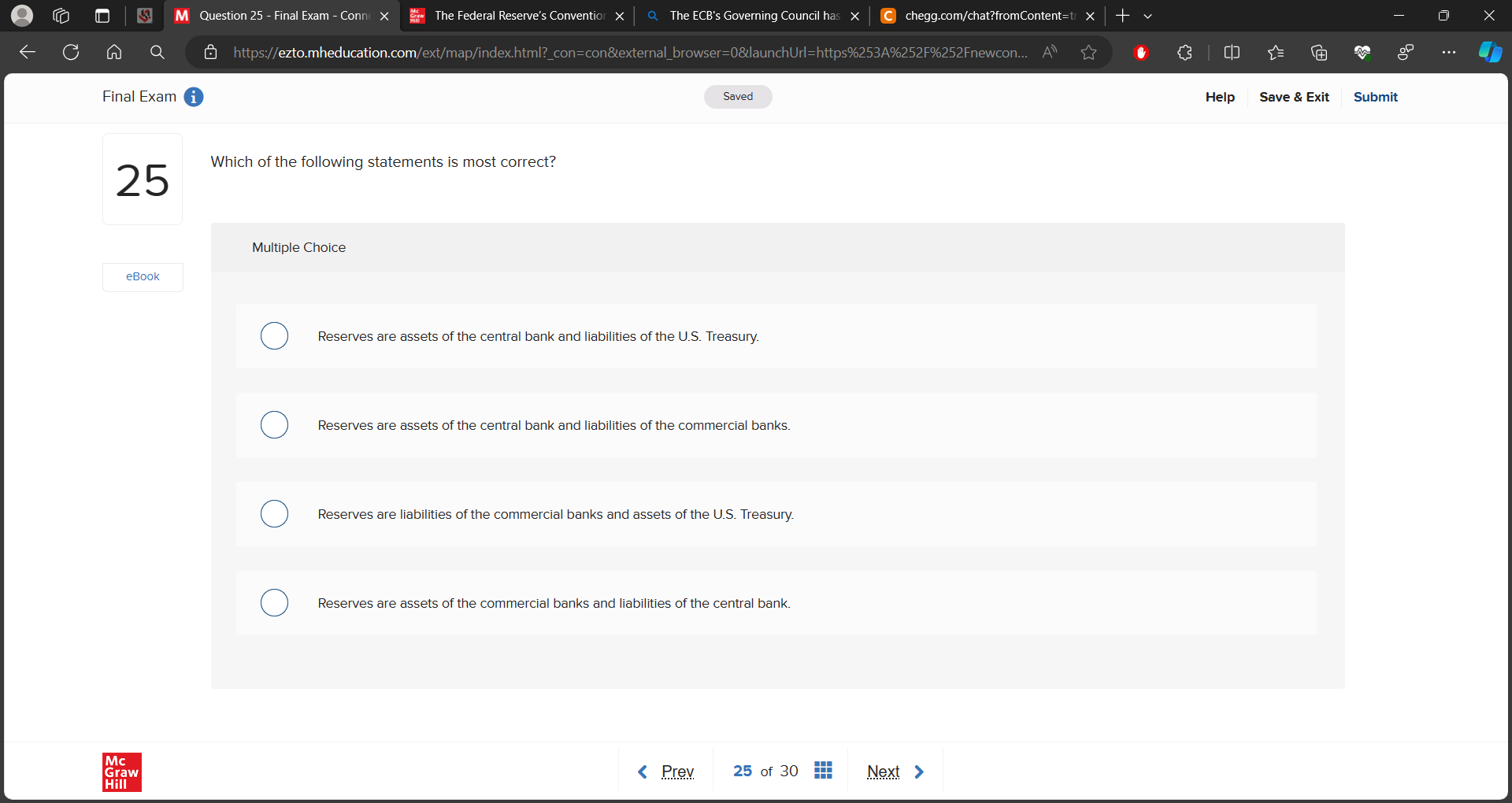 Solved 25Which of the following statements is most | Chegg.com