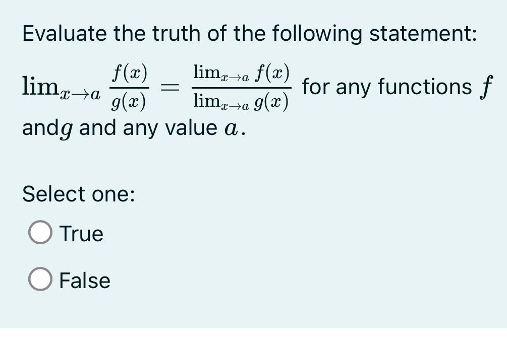 Solved Evaluate the truth of the following statement: | Chegg.com