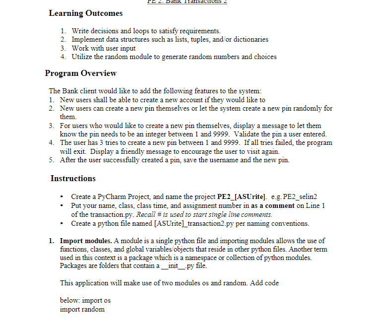 Solved Learning Outcomes 1. Write decisions and loops to | Chegg.com